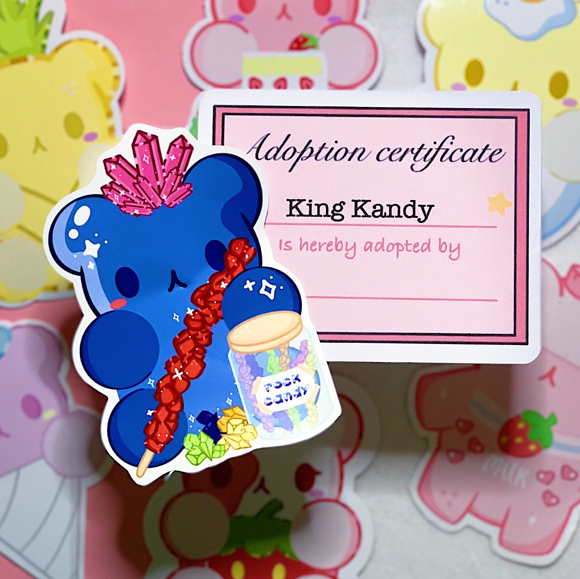Rock Candy Gummy Bear - King Kandy – Sugarspaceart